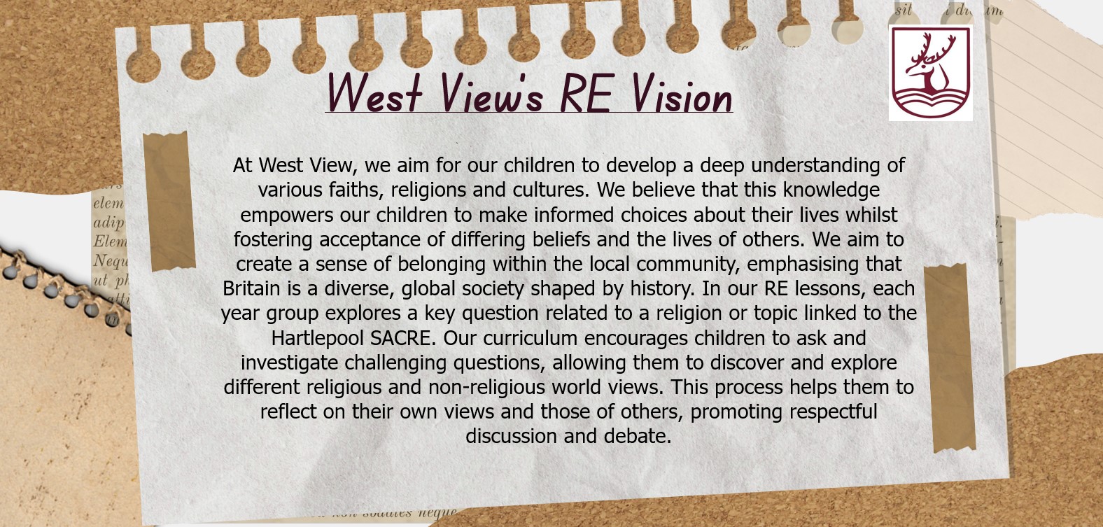 RE - West View Primary School | West View Primary School